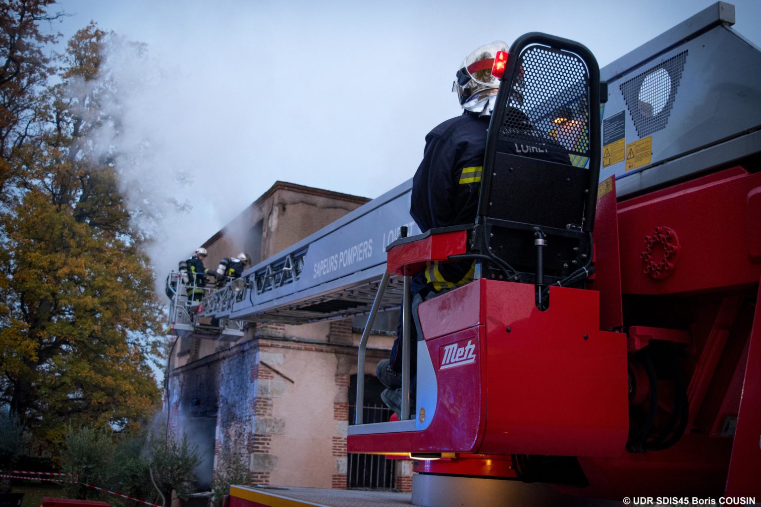 Feu de chateau GRISELLES ©UDR45 Boris COUSIN - 2 décembre 2022 - SDIS45